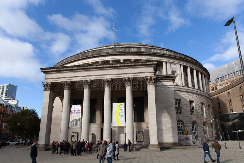 Manchester Central Library, UK Editorial Stock Image - Image of english ...