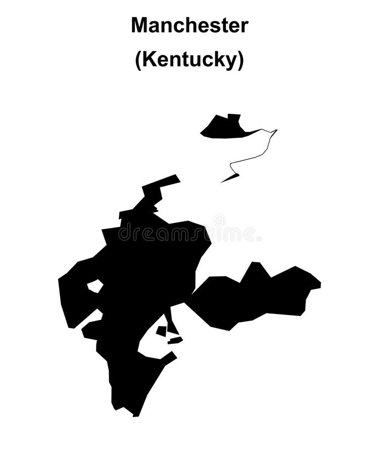 Manchester outline map stock illustration. Illustration of shape ...