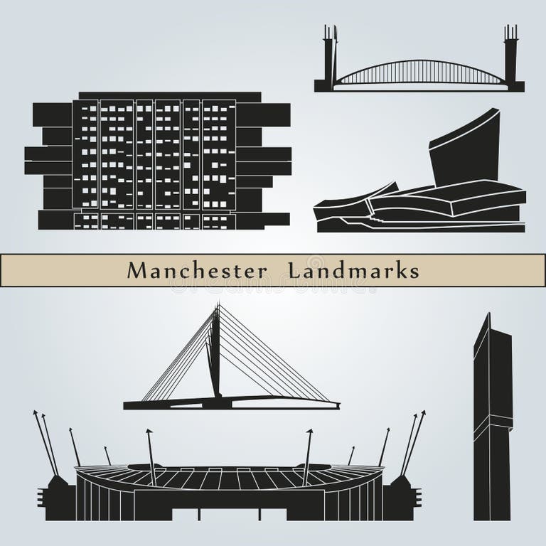 Manchester Landmarks Stock Illustrations – 177 Manchester Landmarks ...