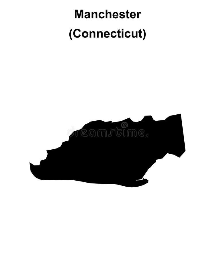 Manchester outline map stock vector. Illustration of manchester - 357247372