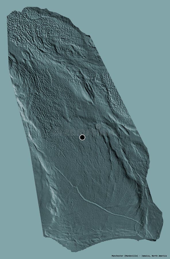 Manchester Parish Watercolor Map of Jamaica Stock Illustration ...