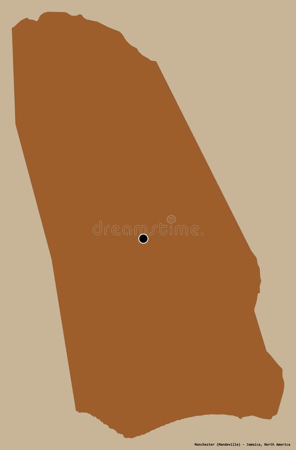 Manchester Parish Watercolor Map of Jamaica Stock Illustration ...