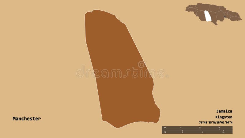 Manchester, Parish of Jamaica, Zoomed. Pattern Stock Illustration ...