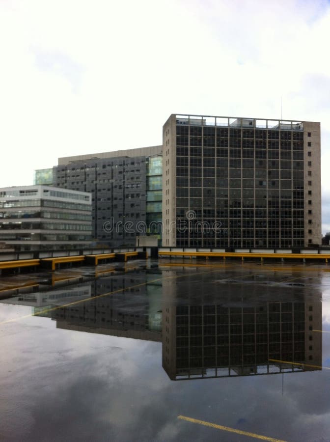 Manchester Reflection on Rooftop Editorial Photo - Image of skyline ...