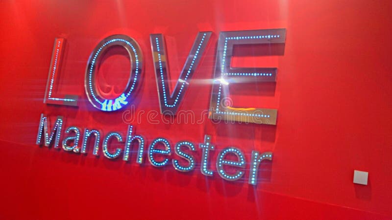 Manchester sign stock photo. Image of love, sparkly, manchester - 47709920