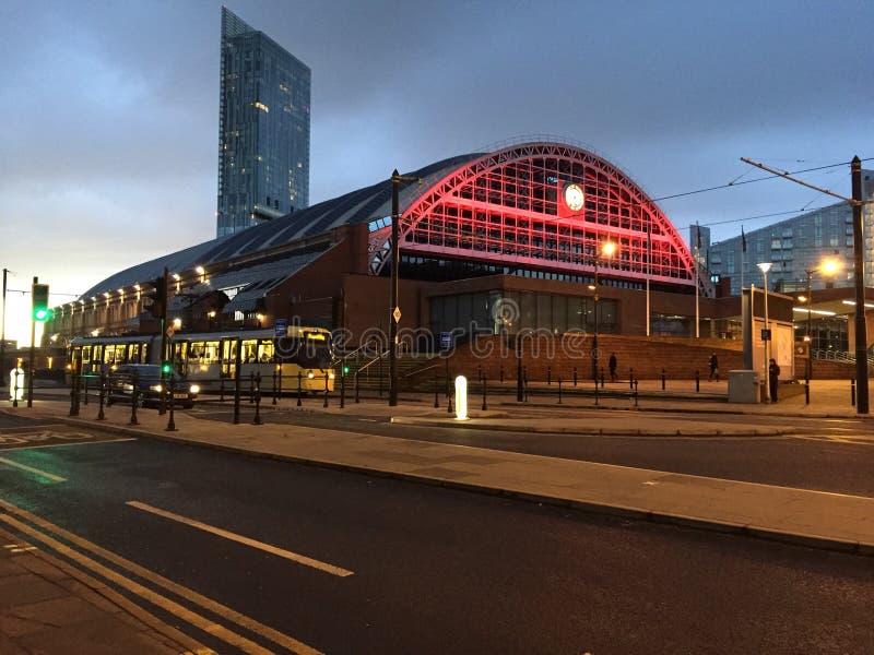 Manchester station editorial photo. Image of blue, station - 110174116