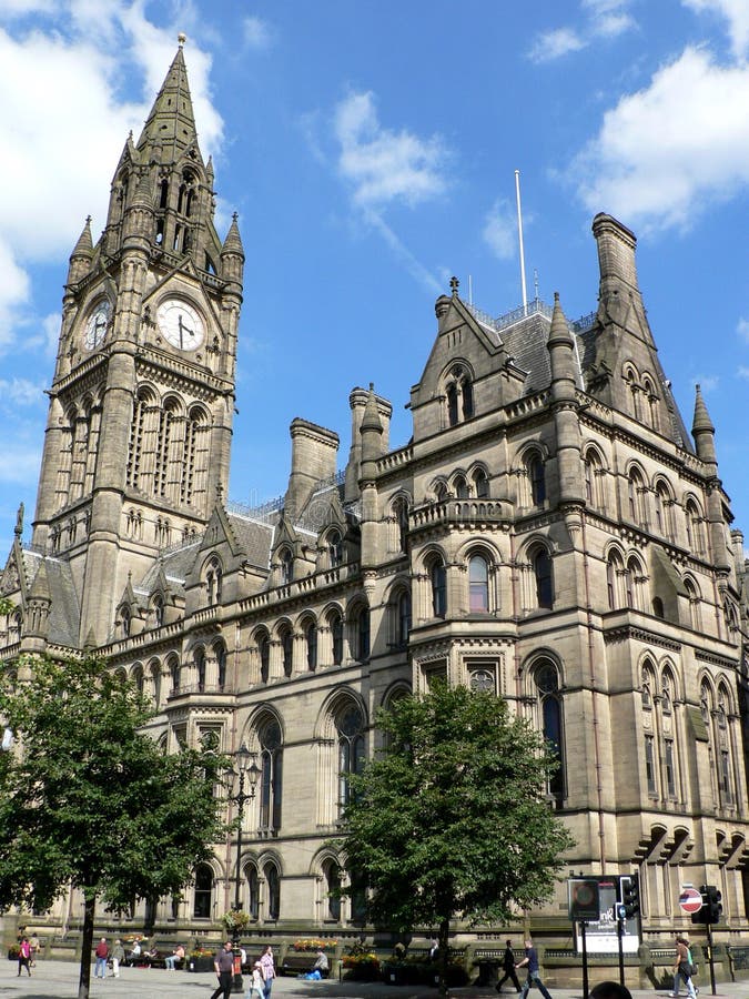 Manchester Town Hall stock image. Image of tower, manchester - 3916305