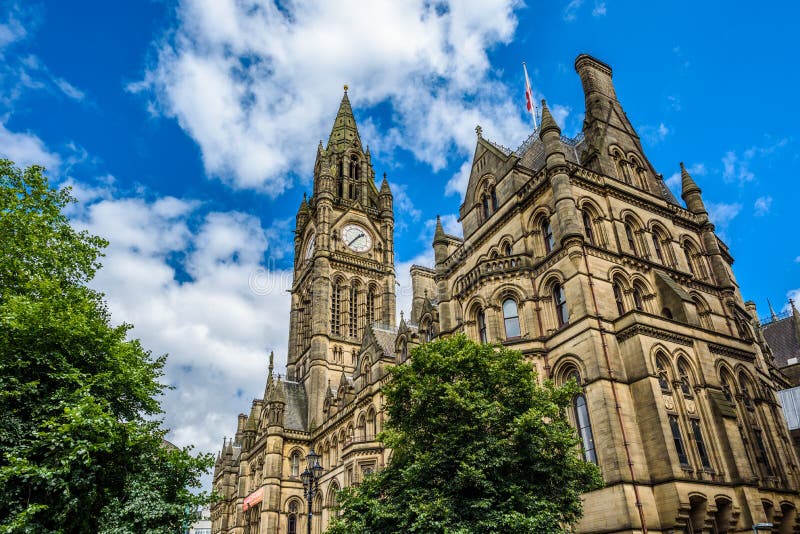 Manchester Town Hall stock image. Image of interest, horizontal - 22974555