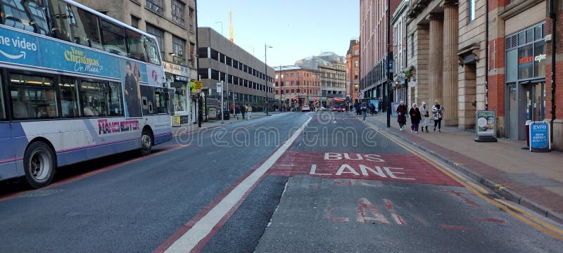 Manchester Street scene editorial stock image. Image of transport ...
