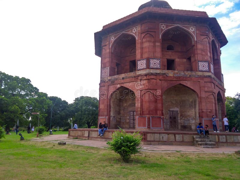 Octagonal Sher Mandal Pavillion Purana Qila Redaktionell Arkivbild ...