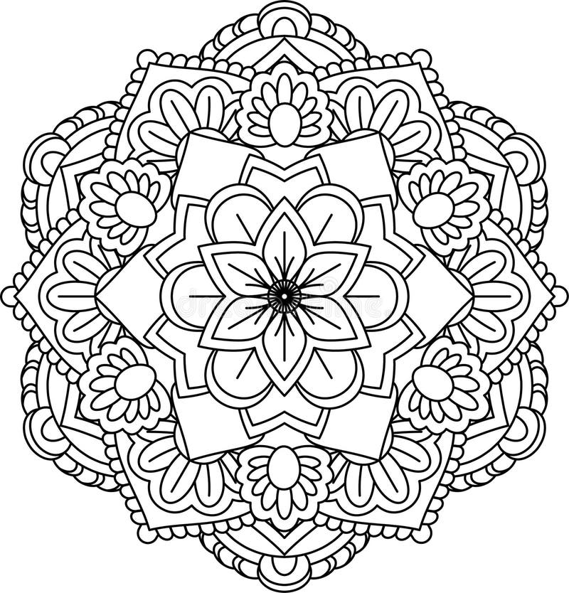 Mandala_15 stock illustration. Illustration of therapy - 303248283
