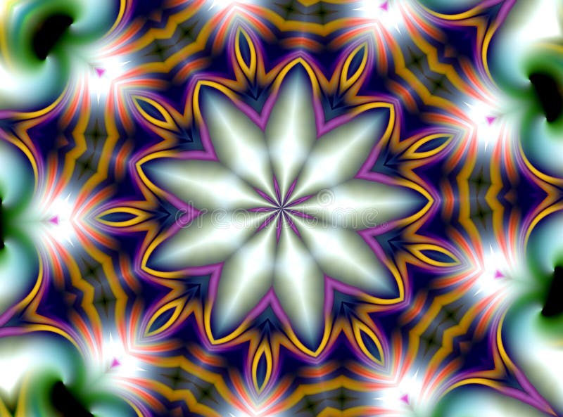 Violet Mandala Shapes, Abstract Background Stock Illustration ...