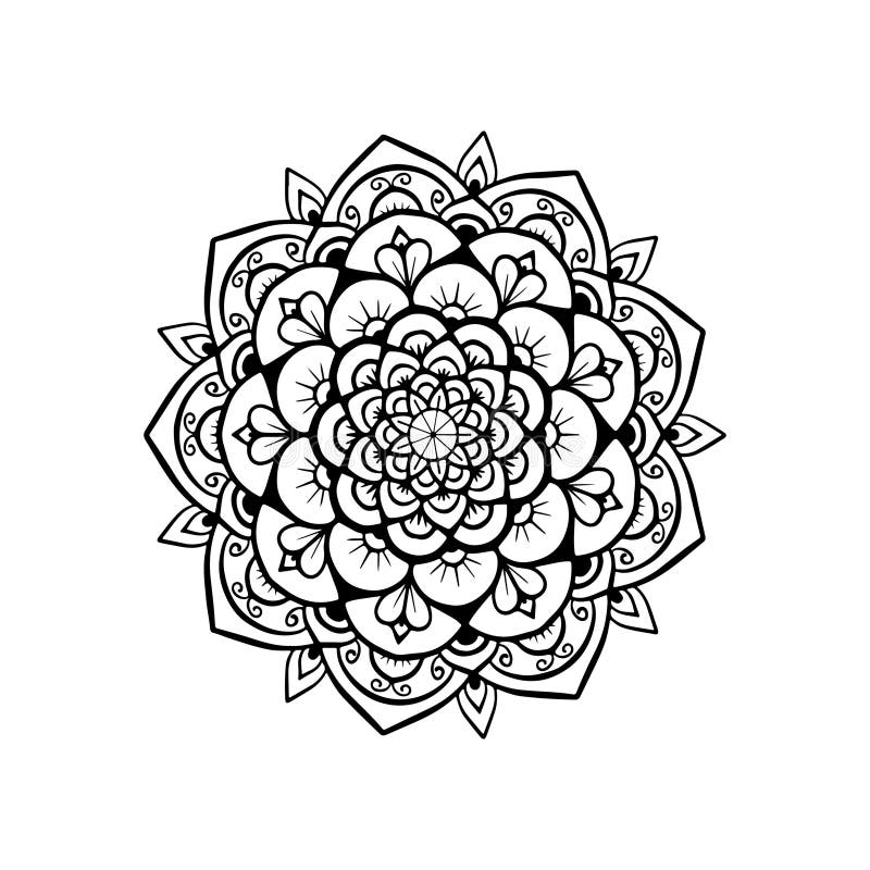 Mandala Abstract Floral Rangoli Design Vector Stock Vector ...