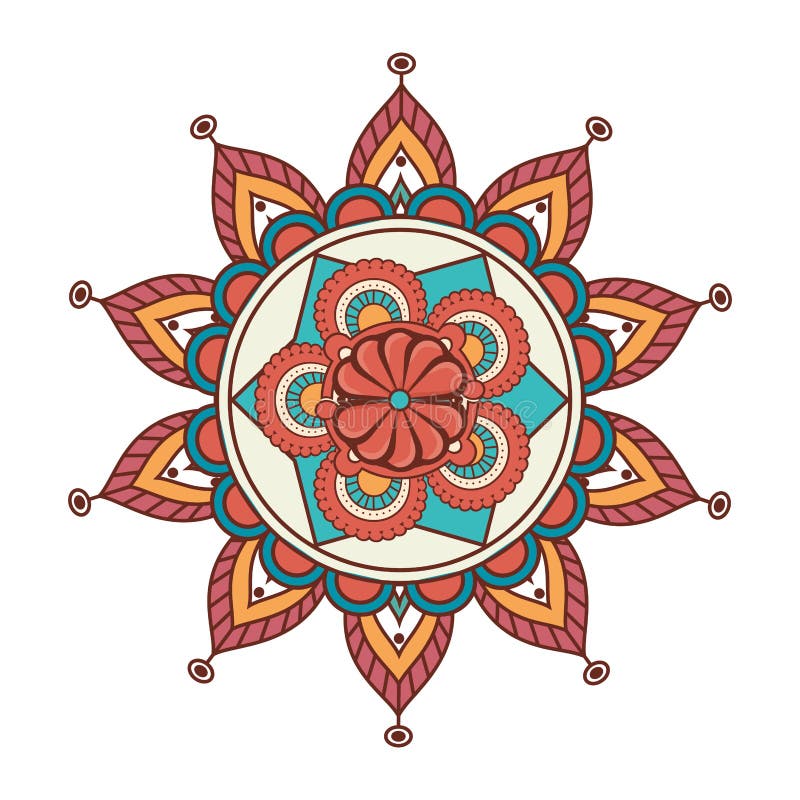 Mandala Art Decorative Icon Stock Illustration - Illustration of ...