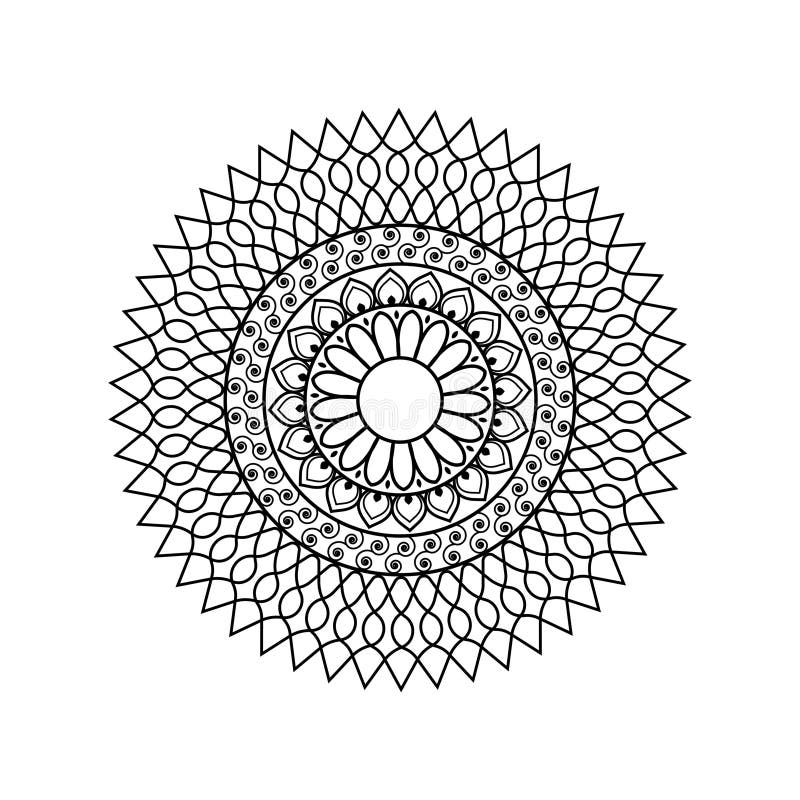 Mandala Art for Mindfulness Stock Vector - Illustration of ornate ...
