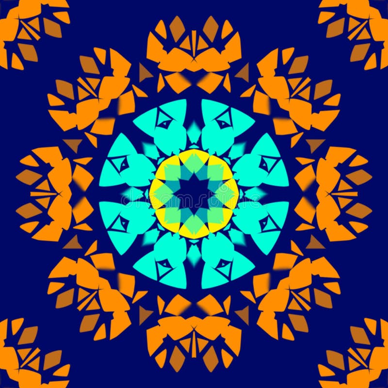 Mandala Art with Modern Design Stock Illustration - Illustration of ...