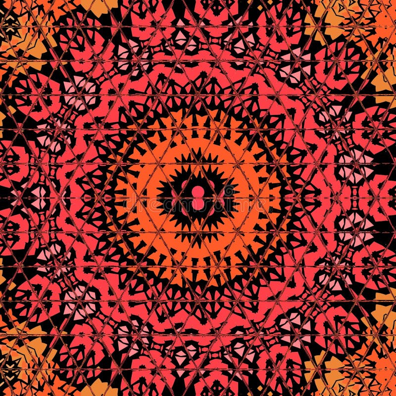 Mandala Art with Modern Design Stock Illustration - Illustration of ...