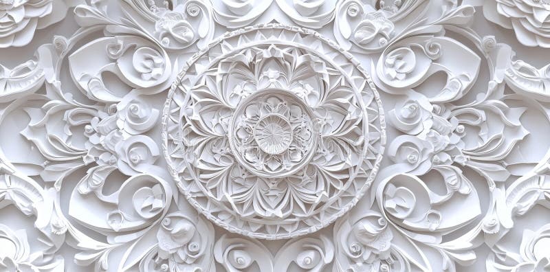 Mandala Art, Papercraft, Papercut Mandala, Abstract White Mandala ...