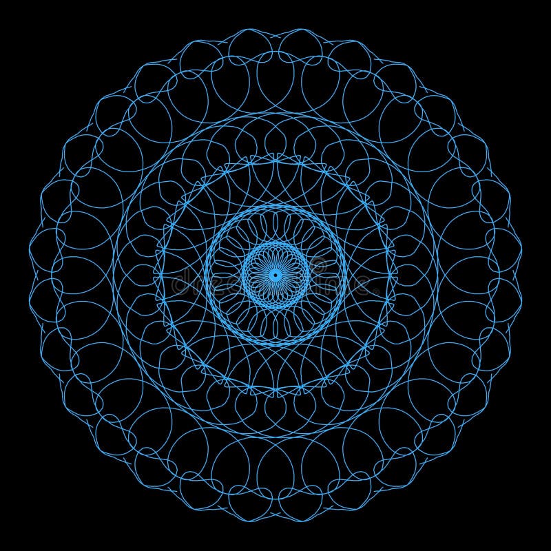 Mandala Art Pattern Design Electric Blue Color Stock Illustrations – 55 ...