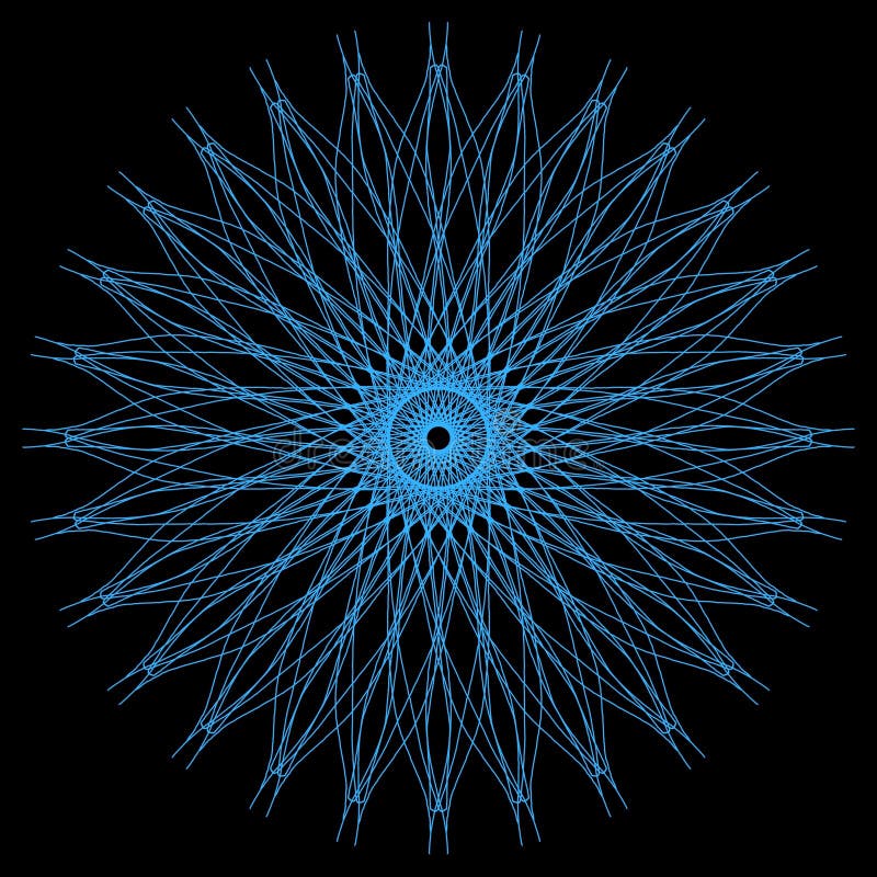 Mandala Art Pattern Design Electric Blue Color Stock Illustrations – 87 ...