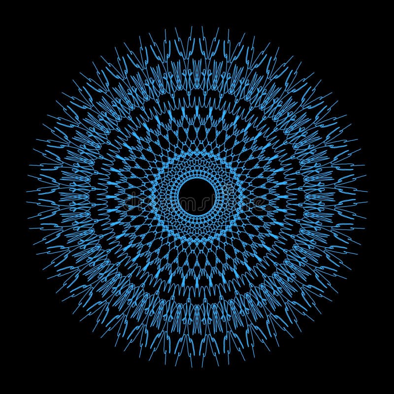 Mandala Art Pattern Design Electric Blue Color Stock Illustrations – 87 ...