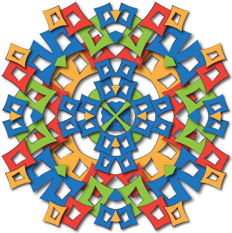 Mandala azteca stock de ilustración. Ilustración de manera - 39752073