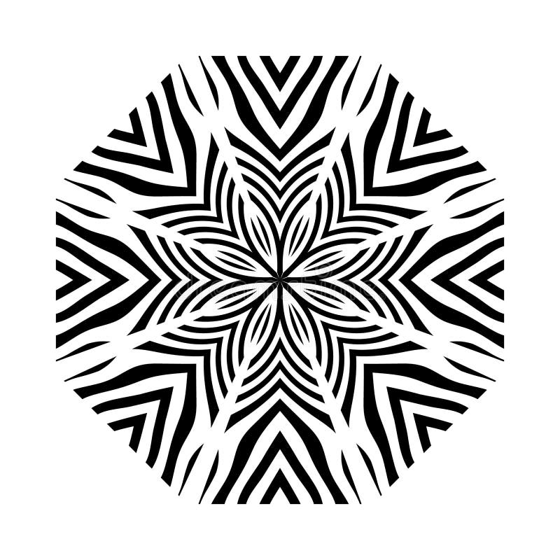 Mandala Background.Sacred Geometry Cube Line Art. Illusion.black ...