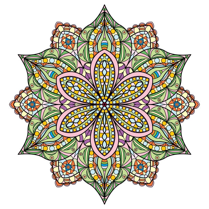 Mandala. Beautiful Multi Colored Design Stock Vector - Illustration of ...
