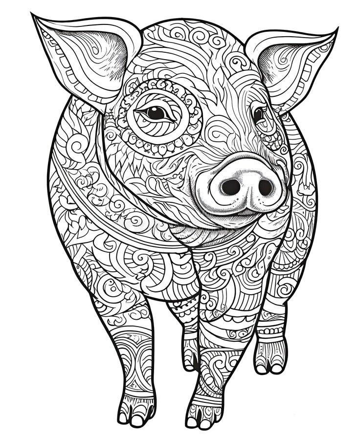 Pig Mandala Stock Illustrations – 179 Pig Mandala Stock Illustrations ...