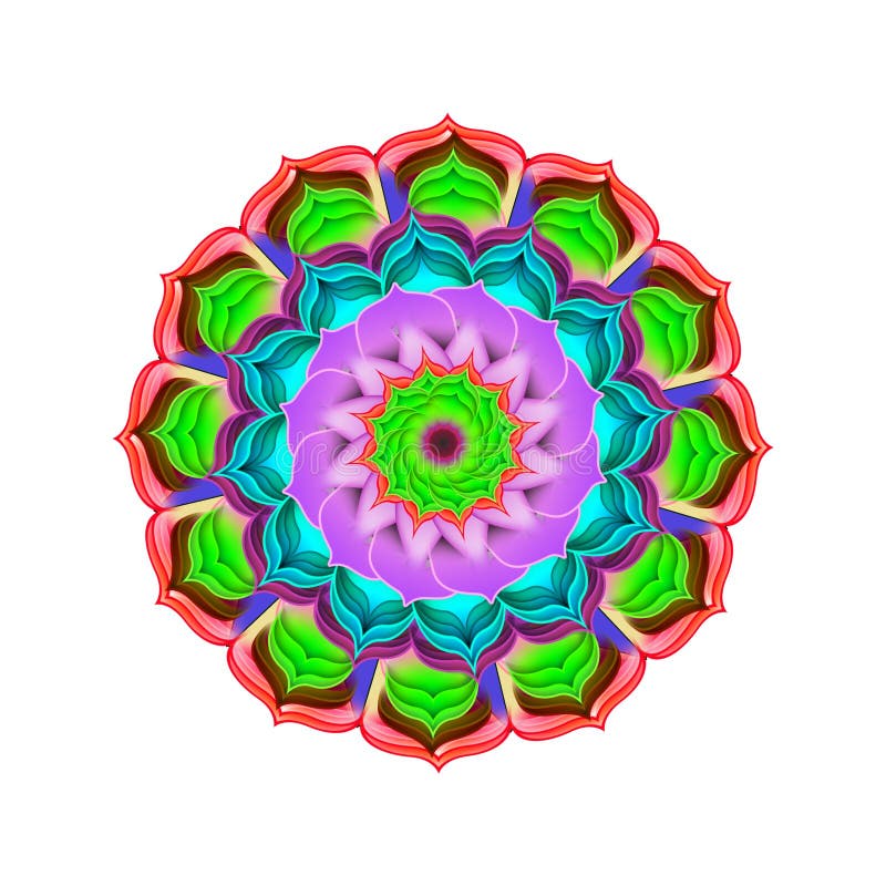 Mandala in a Bright Colors for Meditation Stock Illustration ...