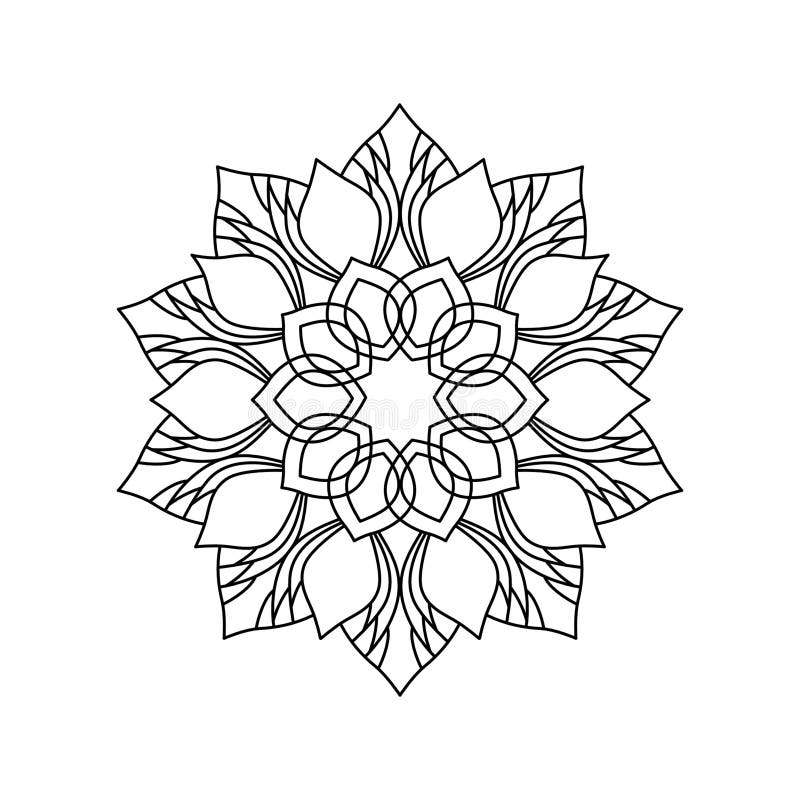 Natural Black Mandala Isolated on White Stock Vector - Illustration of ...