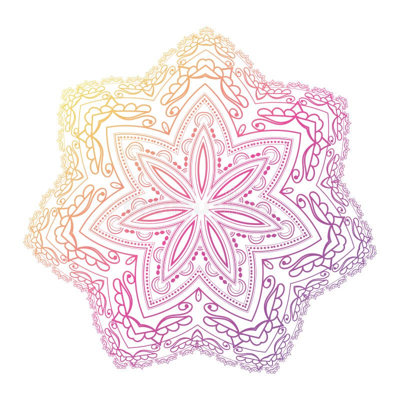 Mandala. Circle Pattern in Light Pink, Violet and Blue Colors Stock ...