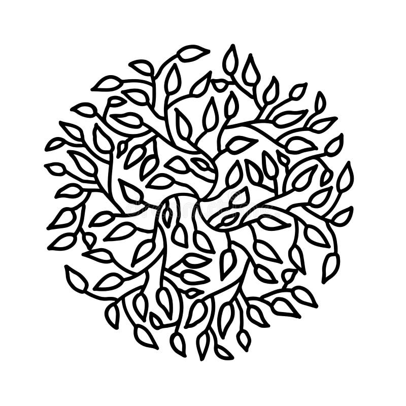 Round tree stock illustration. Illustration of tree, naked - 23639328