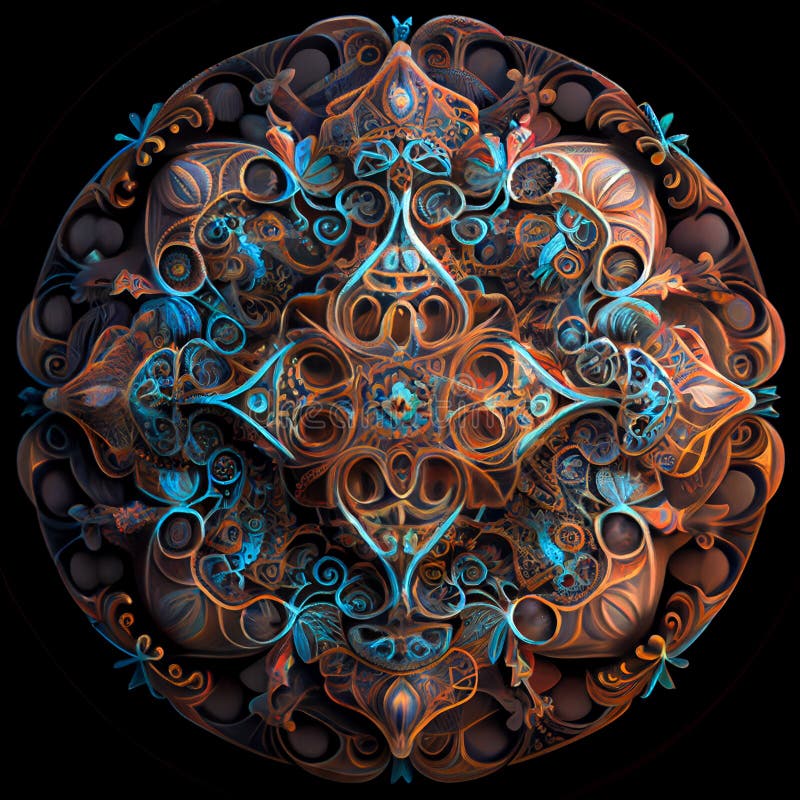 Mandala Circular Pattern, Ai Illustration Stock Illustration ...