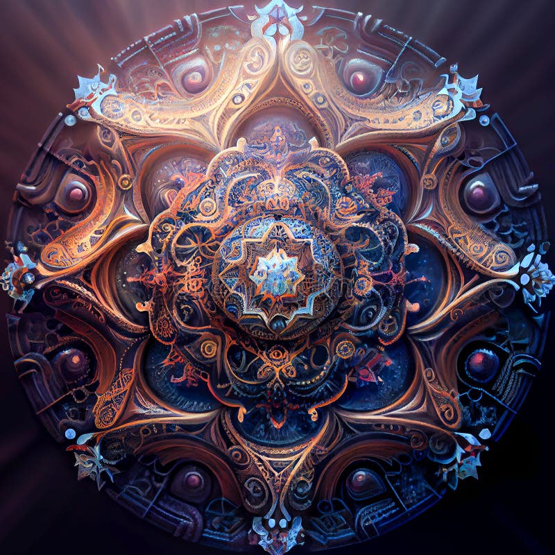 Mandala Circular Pattern, Ai Illustration Stock Illustration ...