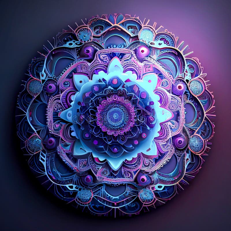 Mandala Circular Pattern, Ai Illustration Stock Illustration ...