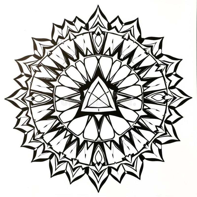 A Mandala Collection of Geometric Harmony and Unique Design Stock ...