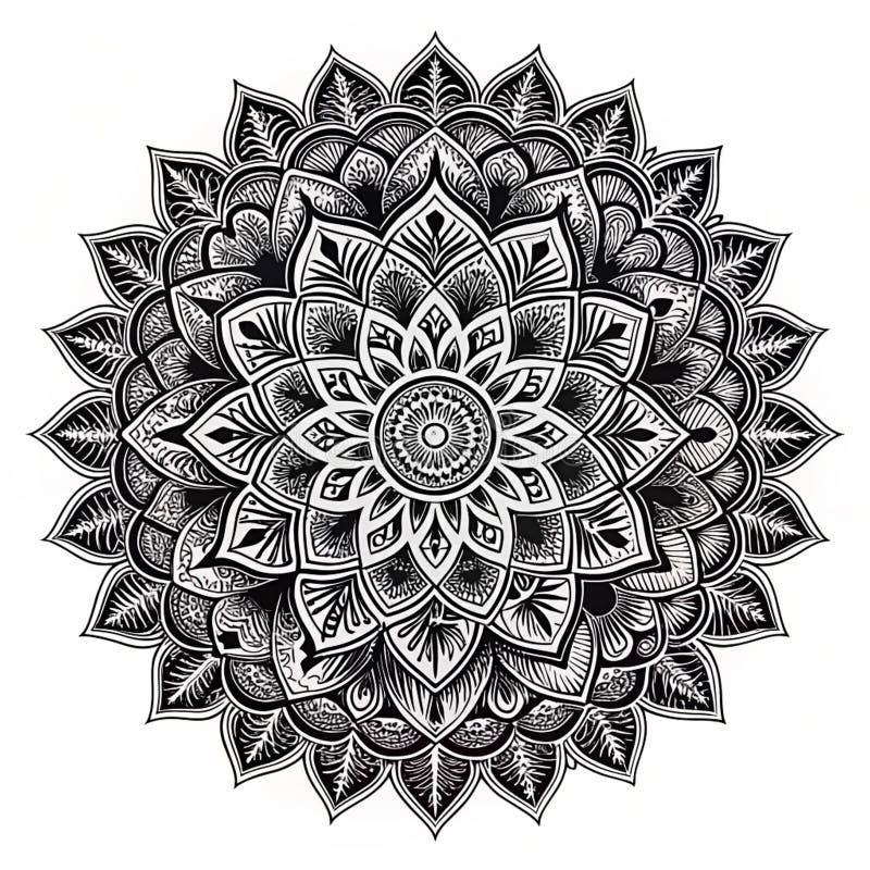 A Mandala Collection of Geometric Harmony and Unique Design Stock ...
