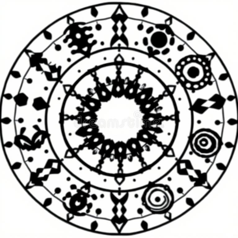 A Mandala Collection of Geometric Harmony and Unique Design Stock ...