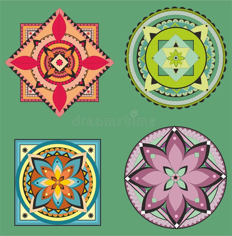 Mandala collection set stock vector. Illustration of decorative - 70290610