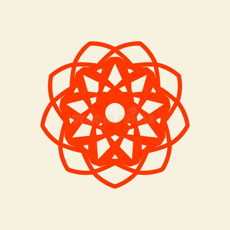 Mandala of Color Dark Orange with a Pastel Background Vector ...