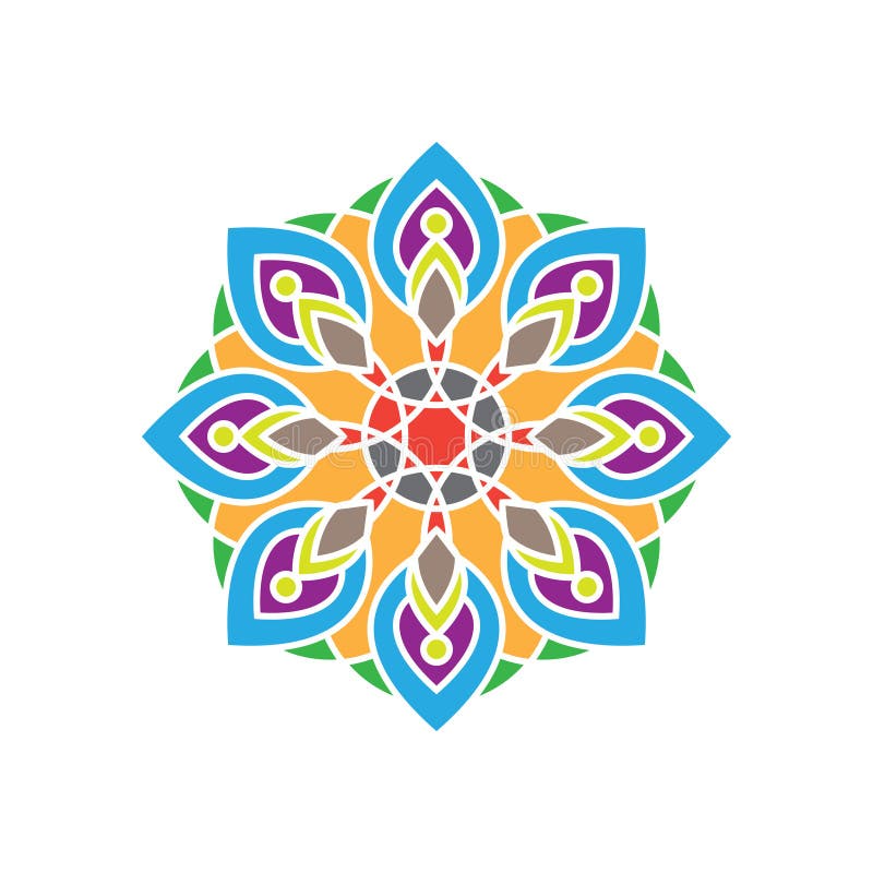 Mandala Color Vector Design Template Illustration Stock Illustration ...