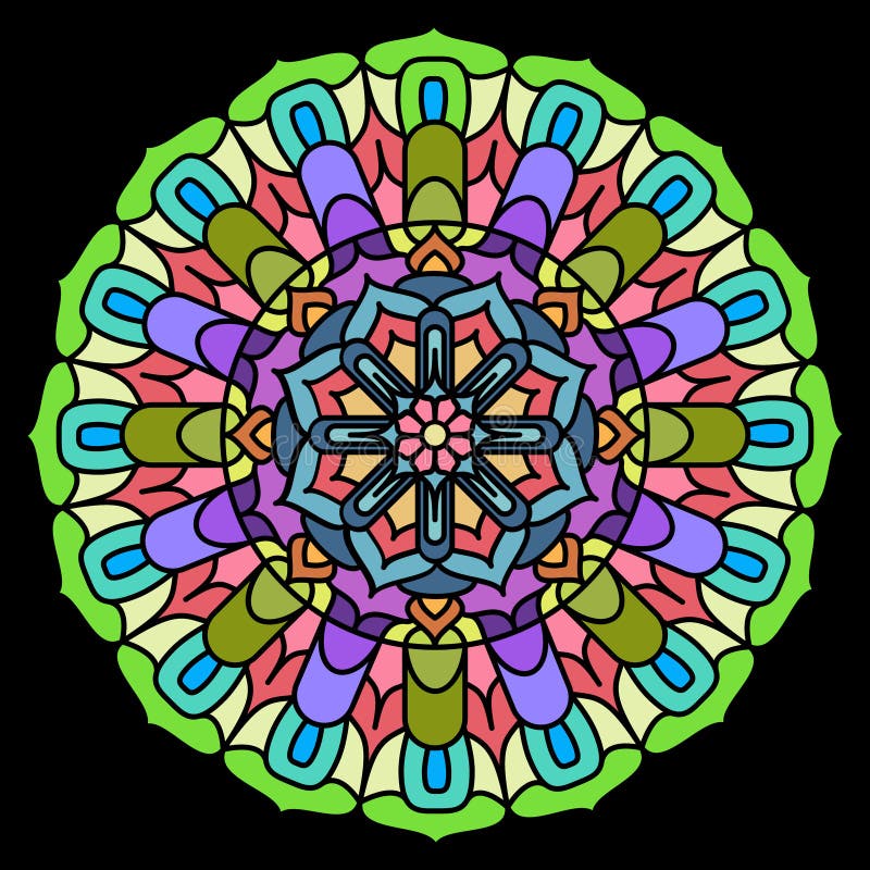 The Mandala. Colored Decorative Pattern Stock Vector - Illustration of ...