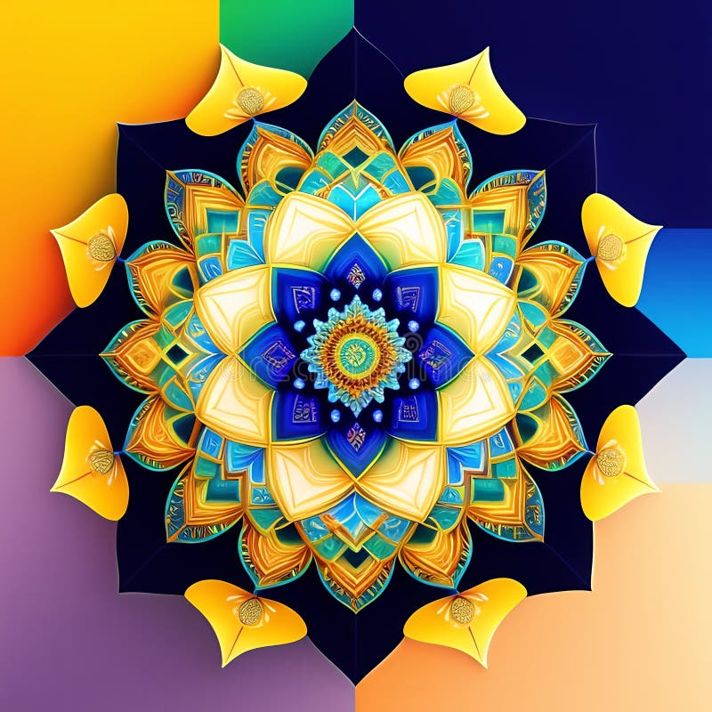 Mandala. Colorful Bright Vector Illustrated Mandala Stock Illustration ...