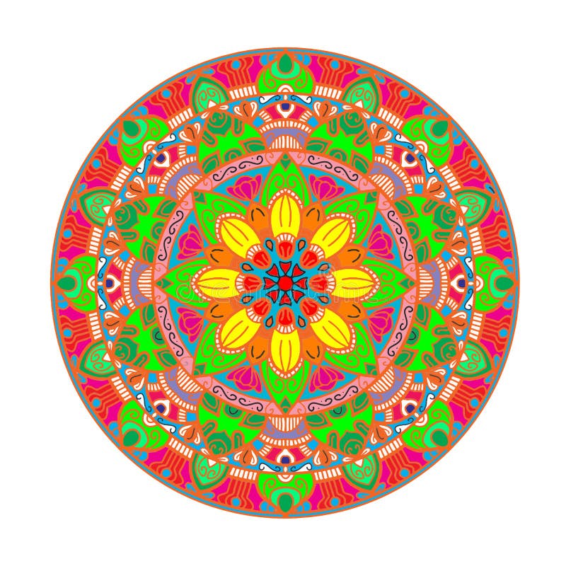Mandala Coloring - High Resolution Colorful Mandala - Vector Mandala ...