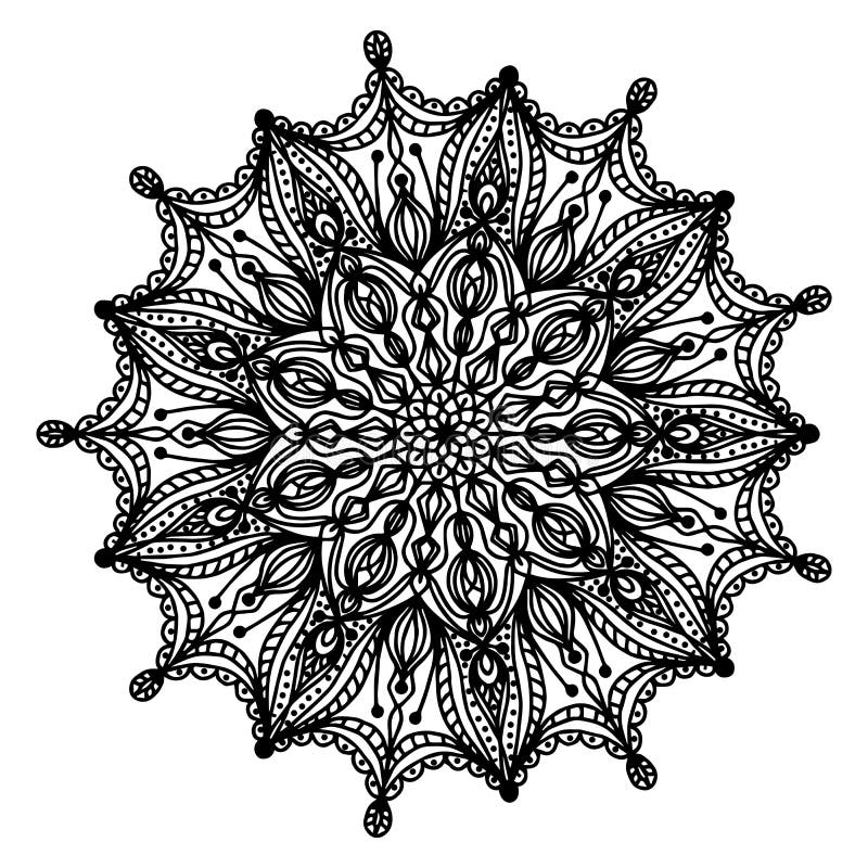 Mandala Coloring Page Doodle Stock Vector - Illustration of colouring ...