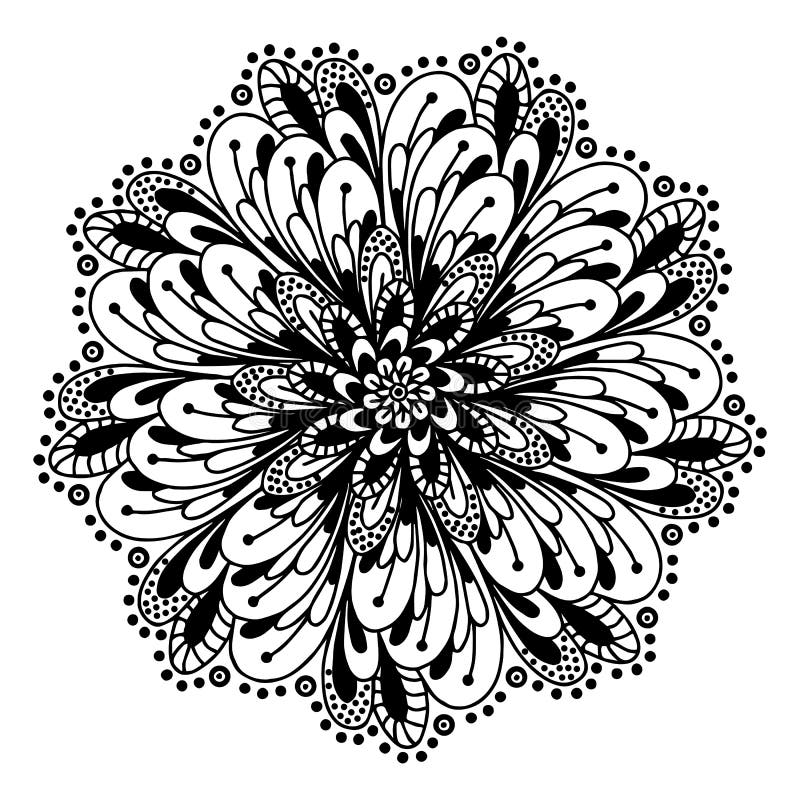 Mandala Coloring Page Doodle Stock Vector - Illustration of colouring ...