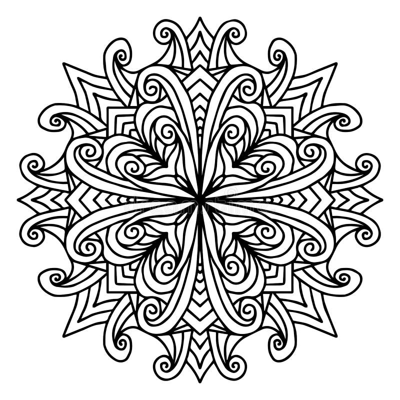 Mandala Coloring Page Doodle Stock Vector - Illustration of doodling ...