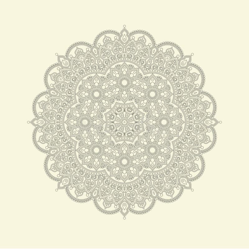 Intricate Mandala Design in Purple Ink on Light Background Stock ...