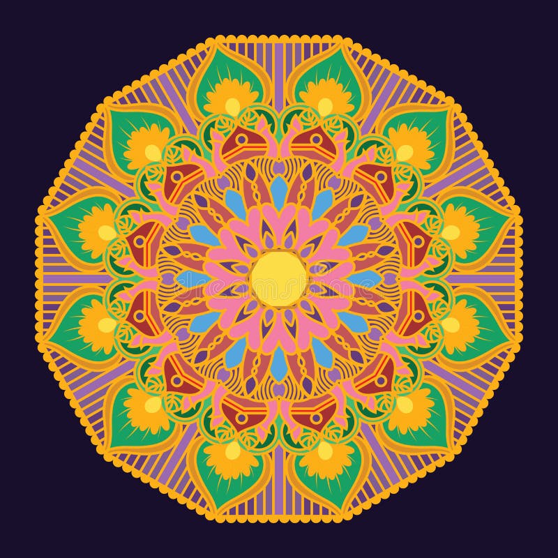 Mandala compleja stock de ilustración. Ilustración de estilo - 63968854